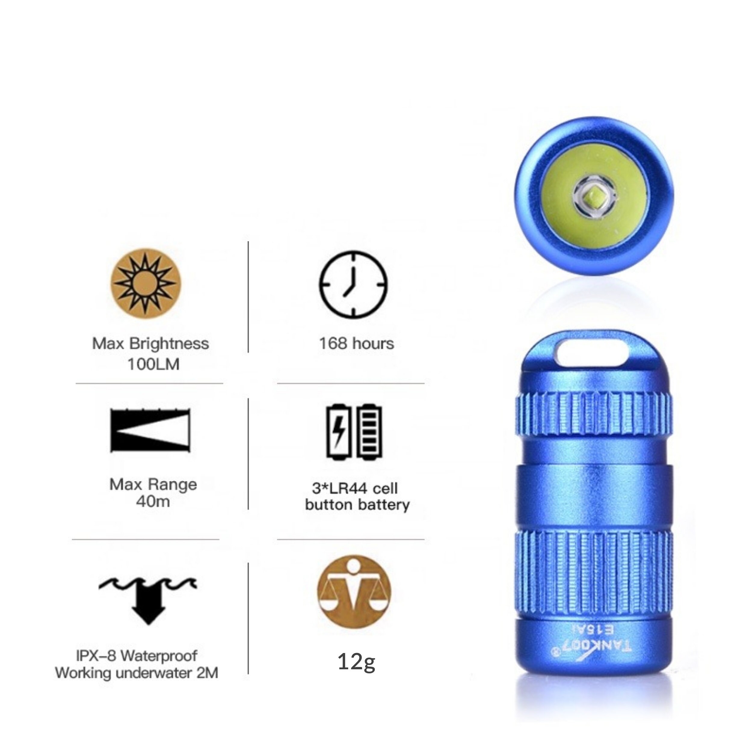 Mini LED Keychain Flashlight Small 3cm 12g Batteries Included Ultra ... Mini LED Keychain Flashlight Small 3cm 12g Batteries Included Ultra ...
