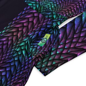 Elegant Dragon Scale Dress Long Sleeve Mythical Midi Dress Unique ...