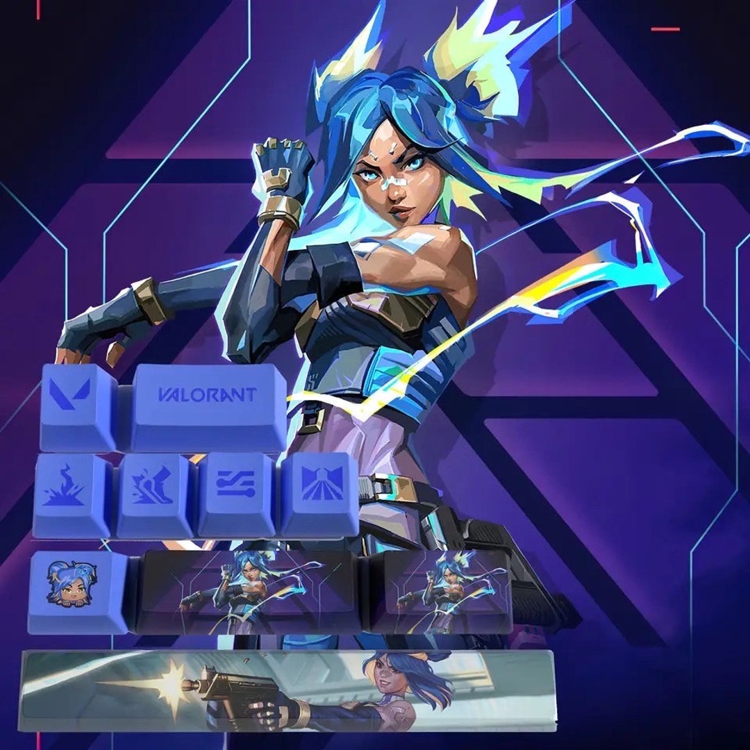 NEON Valorant Key Caps Valorant Keycap Valorant Keycaps Valorant NEON ...