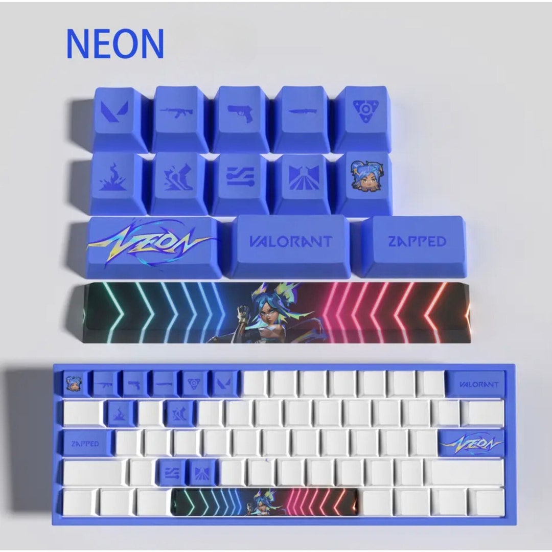 NEON Valorant Key Caps - Valorant Keycap - Valorant Keycaps - Valorant ...