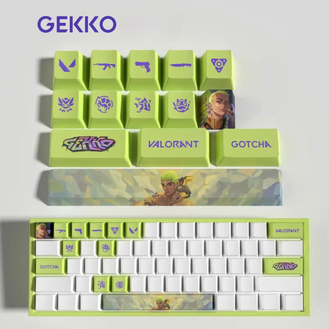 GECKO Valorant Keycaps GECKO Valorant Valorant Keycap Valorant Gecko ...