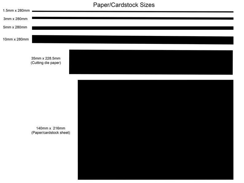 Black Quilling Paper/cardstock Strips 1.5/3/5/10mm X 280mm Cutting Die ...