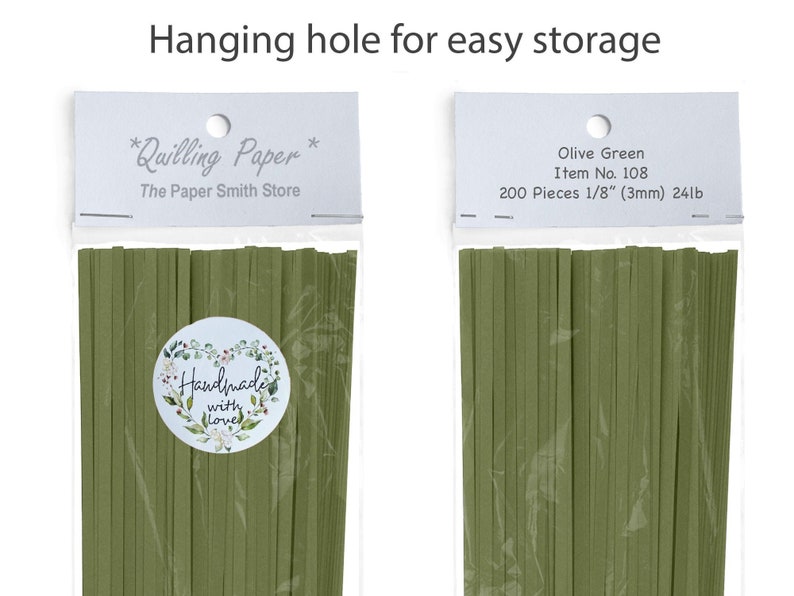 Olive Green: Green Quilling Paper/cardstock Strips 1.5/3/5/10mm X 280mm ...