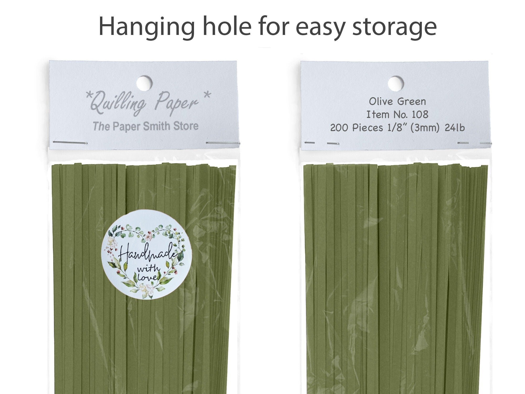 Olive Green: Green Quilling Paper/cardstock Strips 1.5/3/5/10mm X 280mm ...