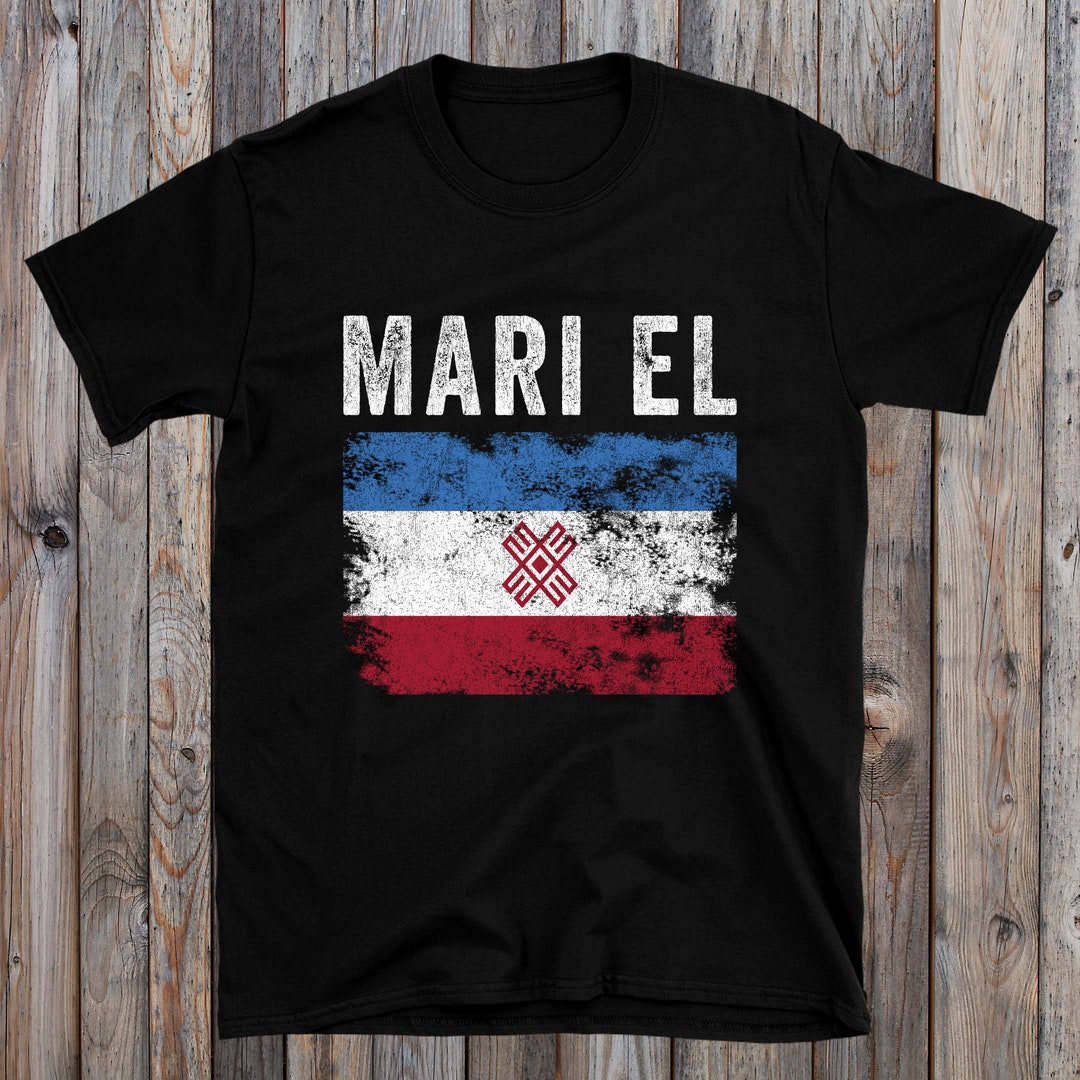 Mari El Flag Distressed Mari Flag T-shirt - Etsy
