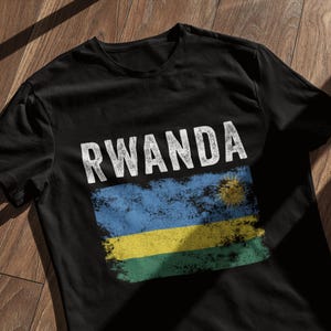 Rwanda Flag Distressed - Rwandan Flag T-shirt - Etsy