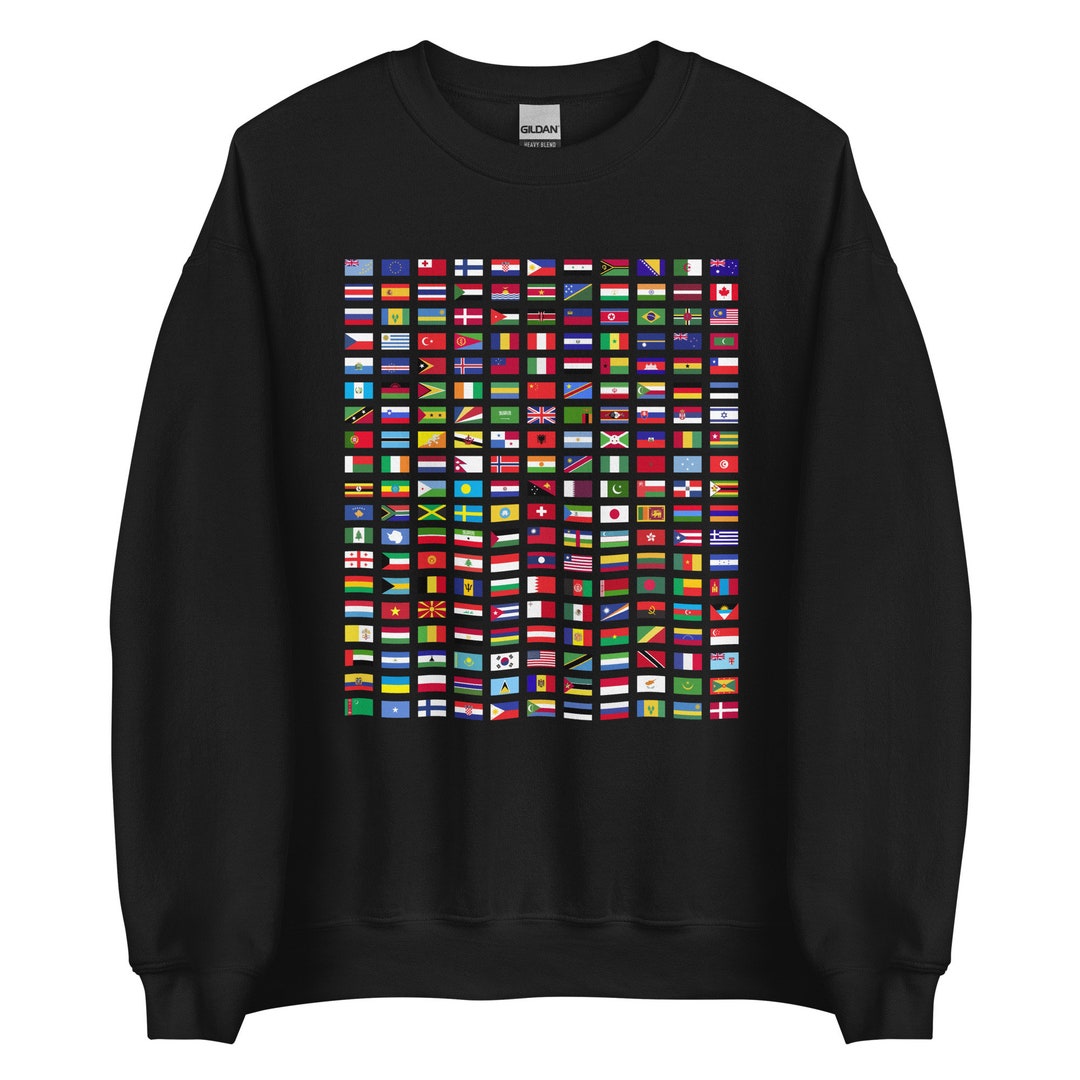 Flags of the Countries of the World International Geography Sweatshirt ...