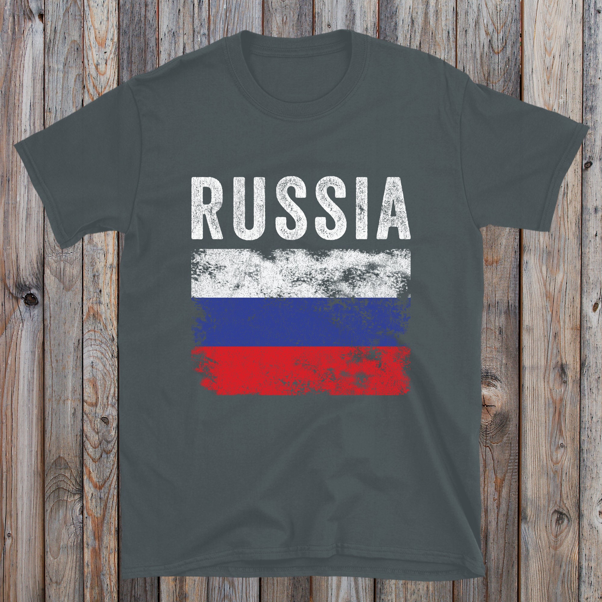 Russia Flag Distressed Russian Flag T-shirt - Etsy