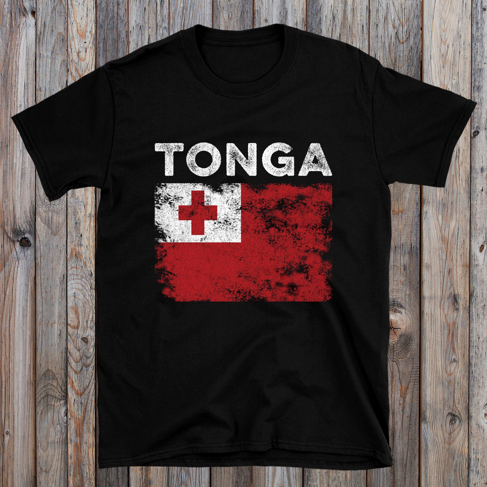 Tonga Flag Distressed Tongan Flag T-shirt - Etsy