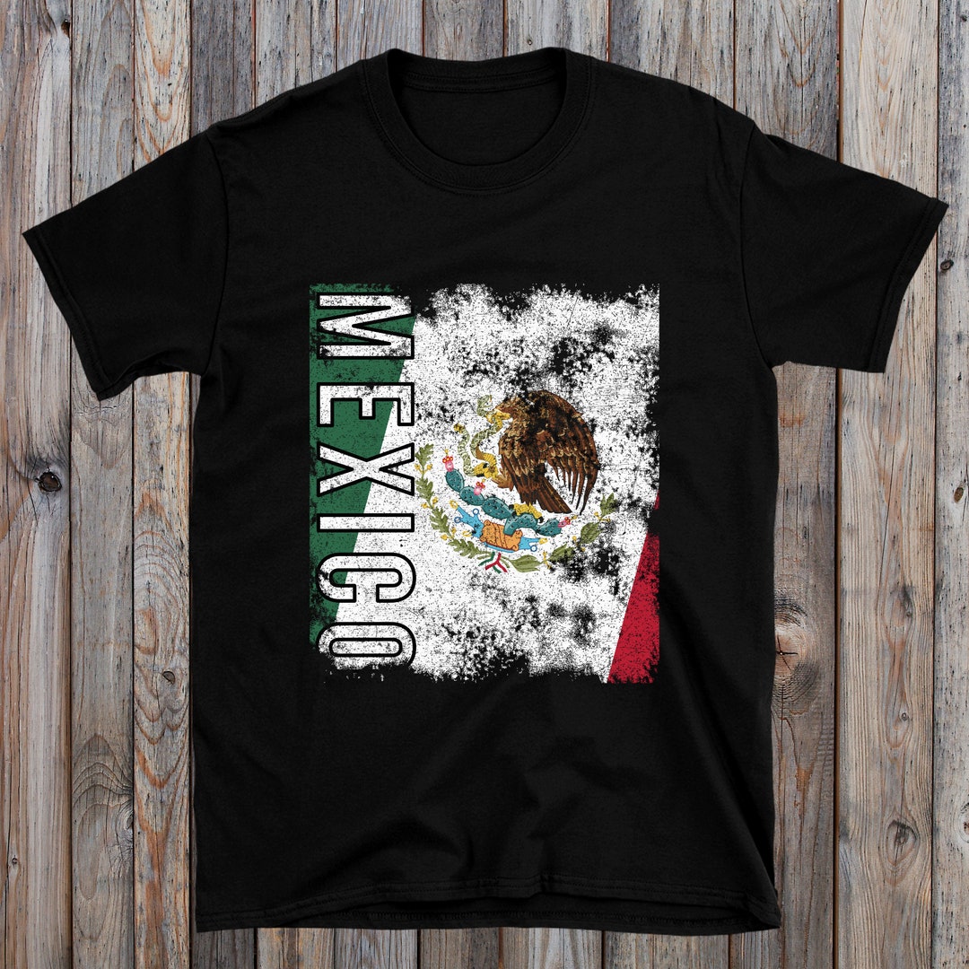 Mexico Flag Distressed Flag T-shirt - Etsy
