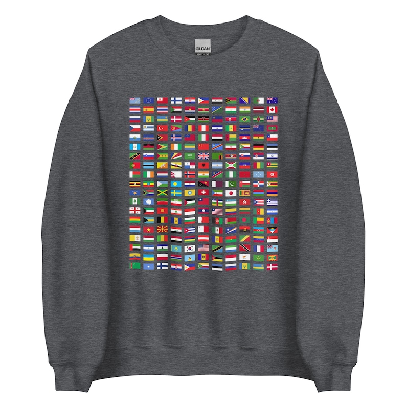 Flags of the Countries of the World International Geography Sweatshirt ...