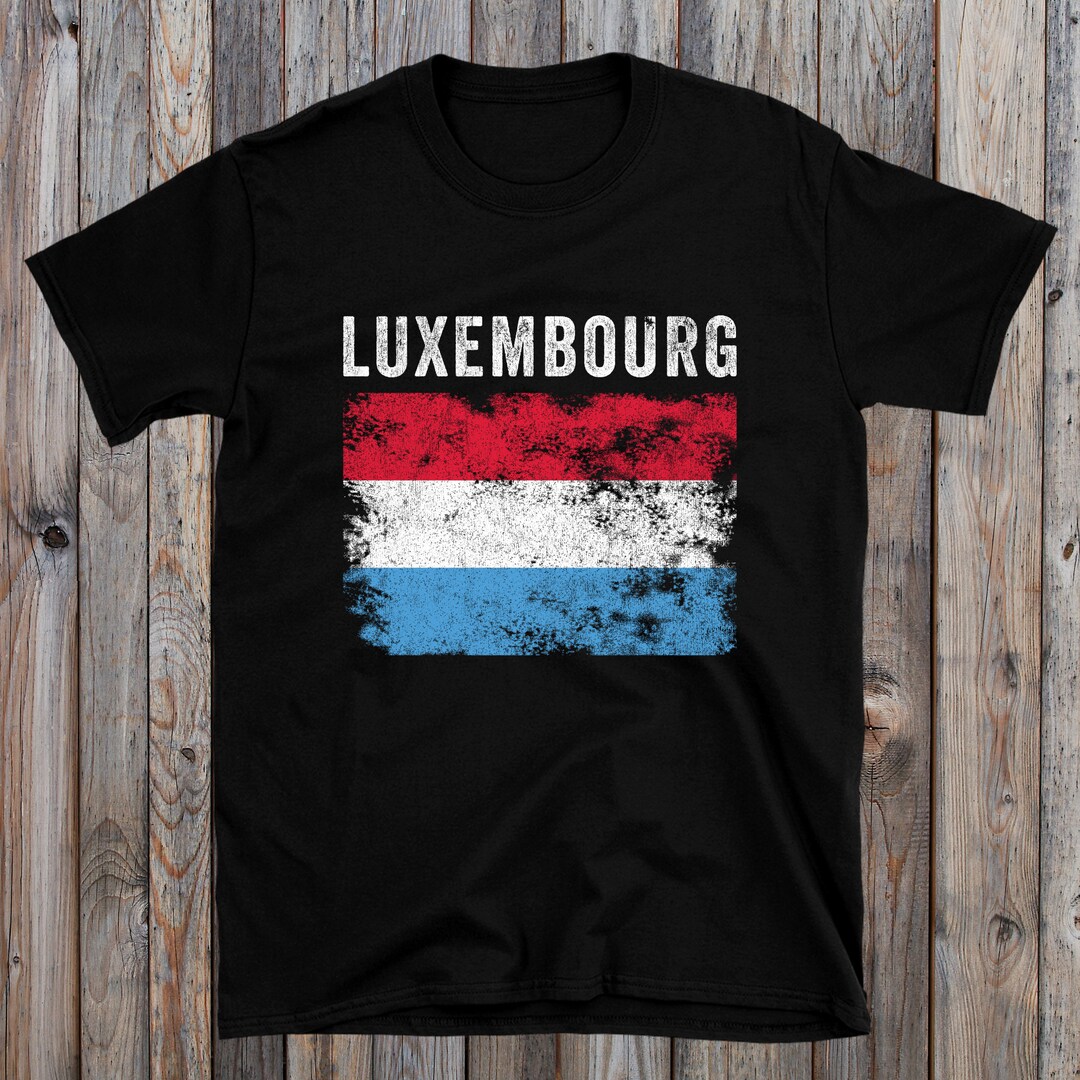 Luxembourg Flag Distressed T-shirt - Etsy