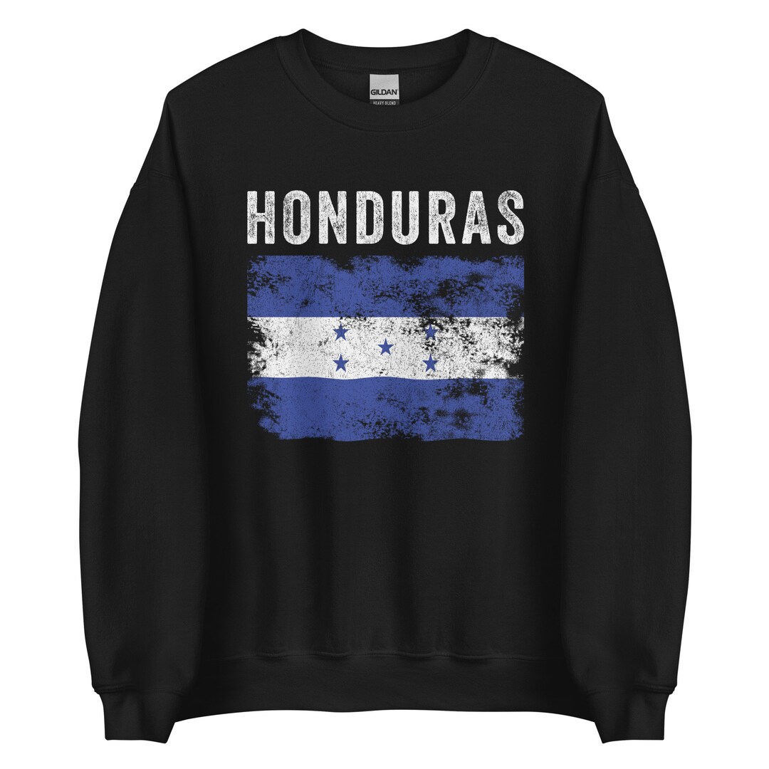 Honduras Flag Distressed Honduran Flag Sweatshirt - Etsy