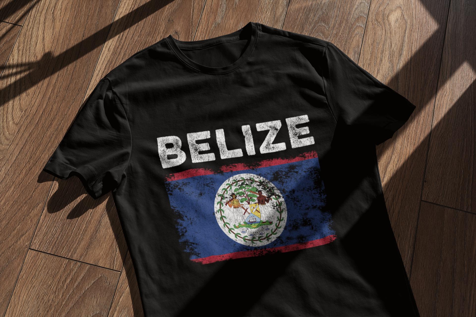 Belize Flag Distressed - Belizean Flag T-shirt - Etsy