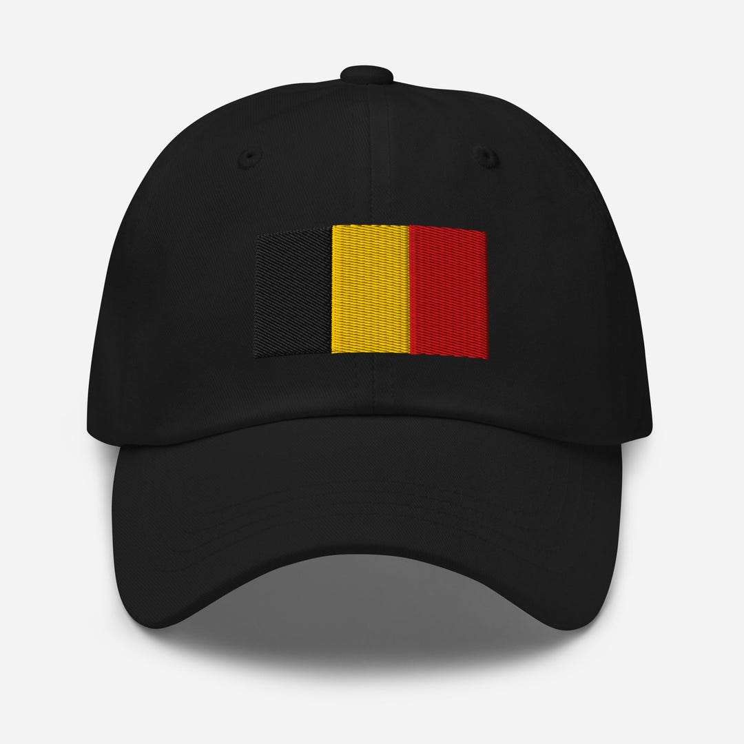 Belgium Flag Cap - Adjustable Embroidered Dad Hat - Etsy