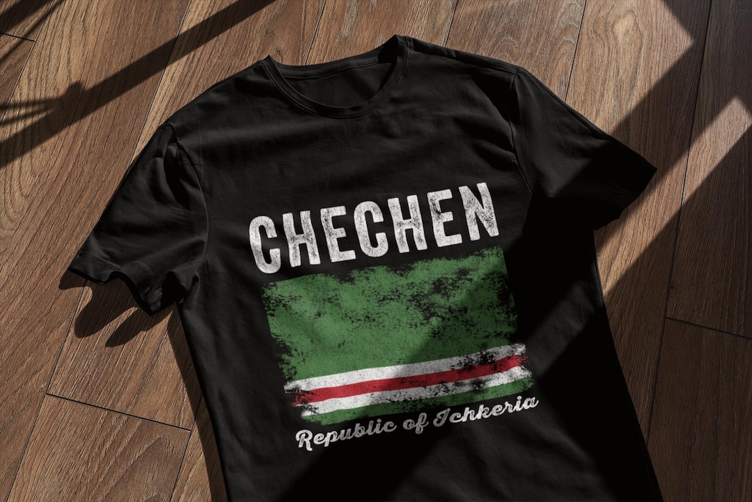 Chechen Republic of Ichkeria Flag Distressed - Caucasian Flag T-shirt ...