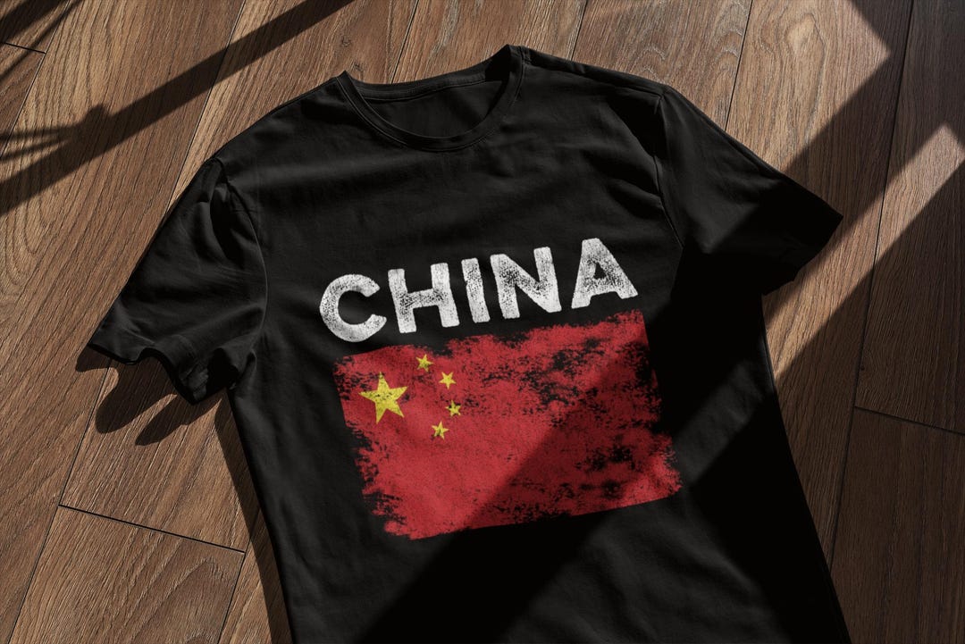 China Flag Distressed - Chinese Flag T-shirt - Etsy