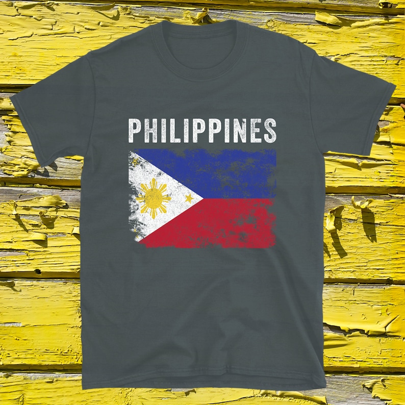 Philippines Flag Vintage Filipino Flag T-shirt - Etsy