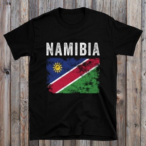 Namibia Flag Distressed Namibian Flag T-shirt - Etsy