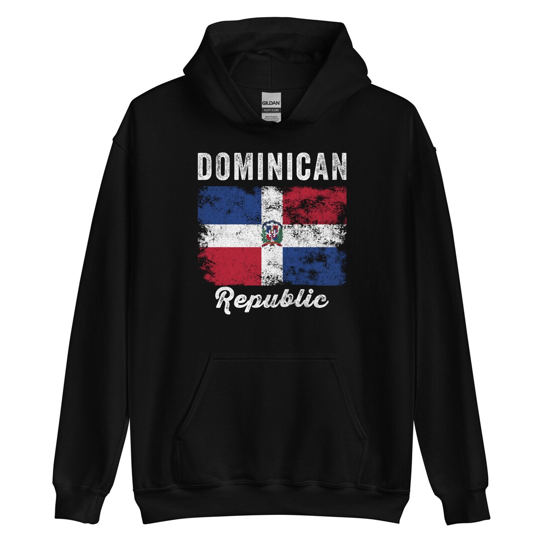 Dominican Republic Flag Distressed Hoodie - Etsy