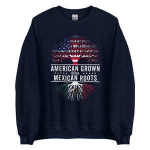 American Grown Mexican Roots Flag Sweatshirt - Etsy