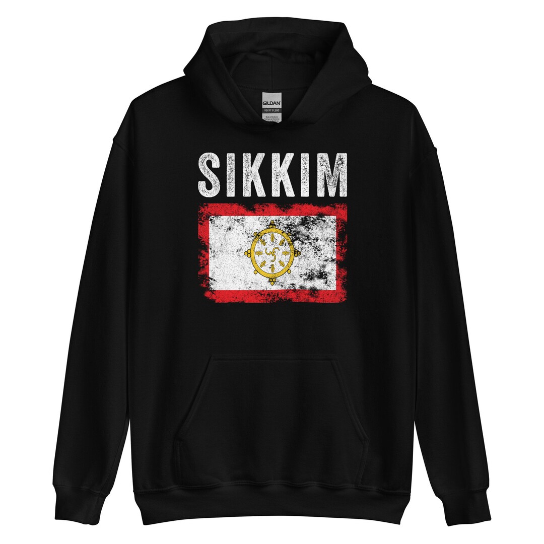 Sikkim Flag Distressed Sikkimese Flag Hoodie - Etsy
