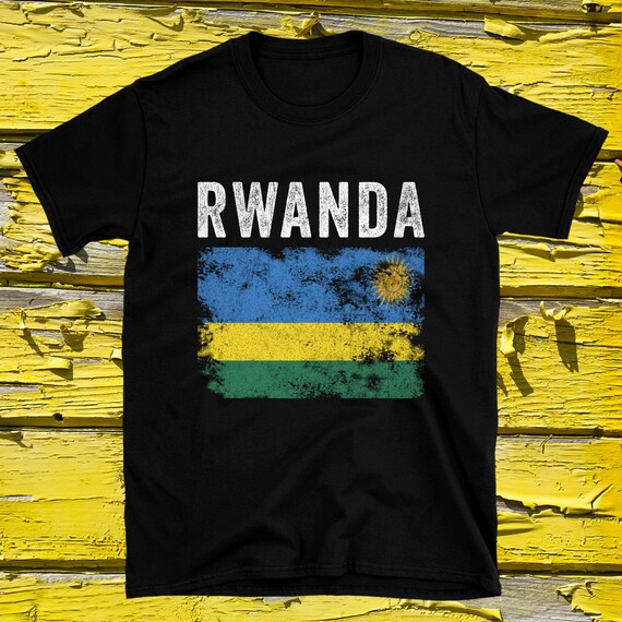 Rwanda Flag Distressed Rwandan Flag T-shirt - Etsy