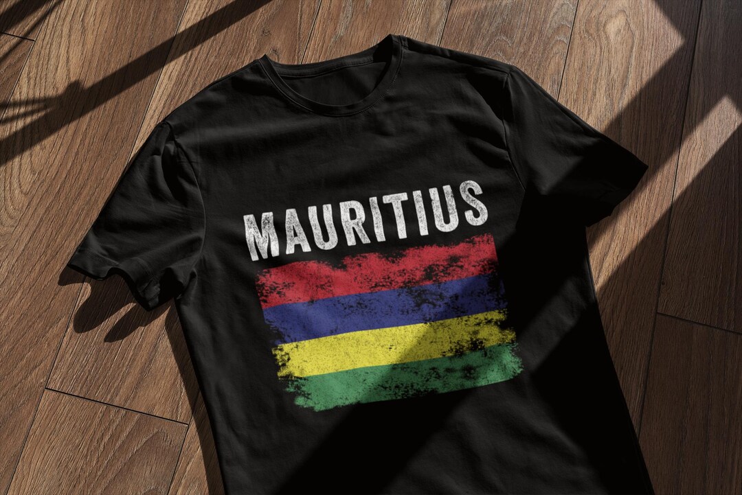 Mauritius Flag Distressed Mauritian Flag T-shirt - Etsy