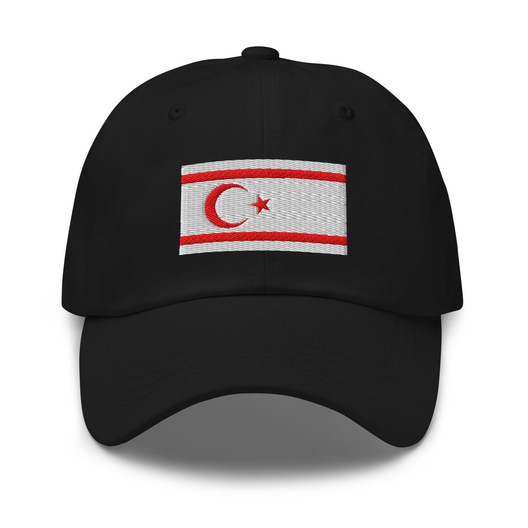 Turkish Republic of Northern Cyprus Flag Cap - Adjustable Embroidered ...