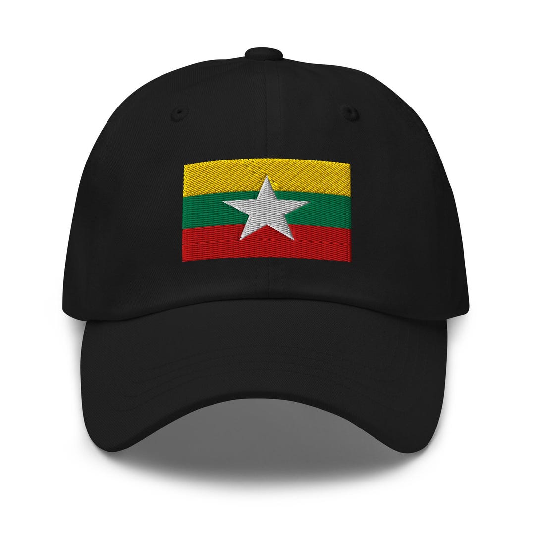 Myanmar Flag Cap - Adjustable Embroidered Dad Hat - Etsy