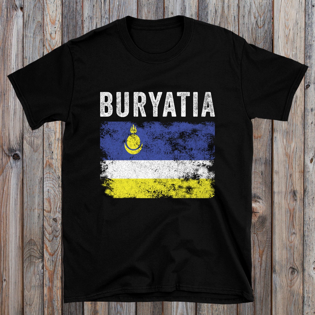 Buryatia Flag Distressed Buryat Flag T-shirt - Etsy