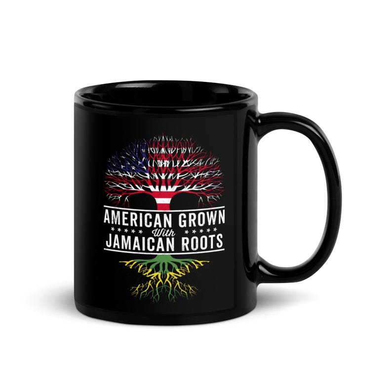 American Grown Jamaican Roots Flag Mug - Etsy