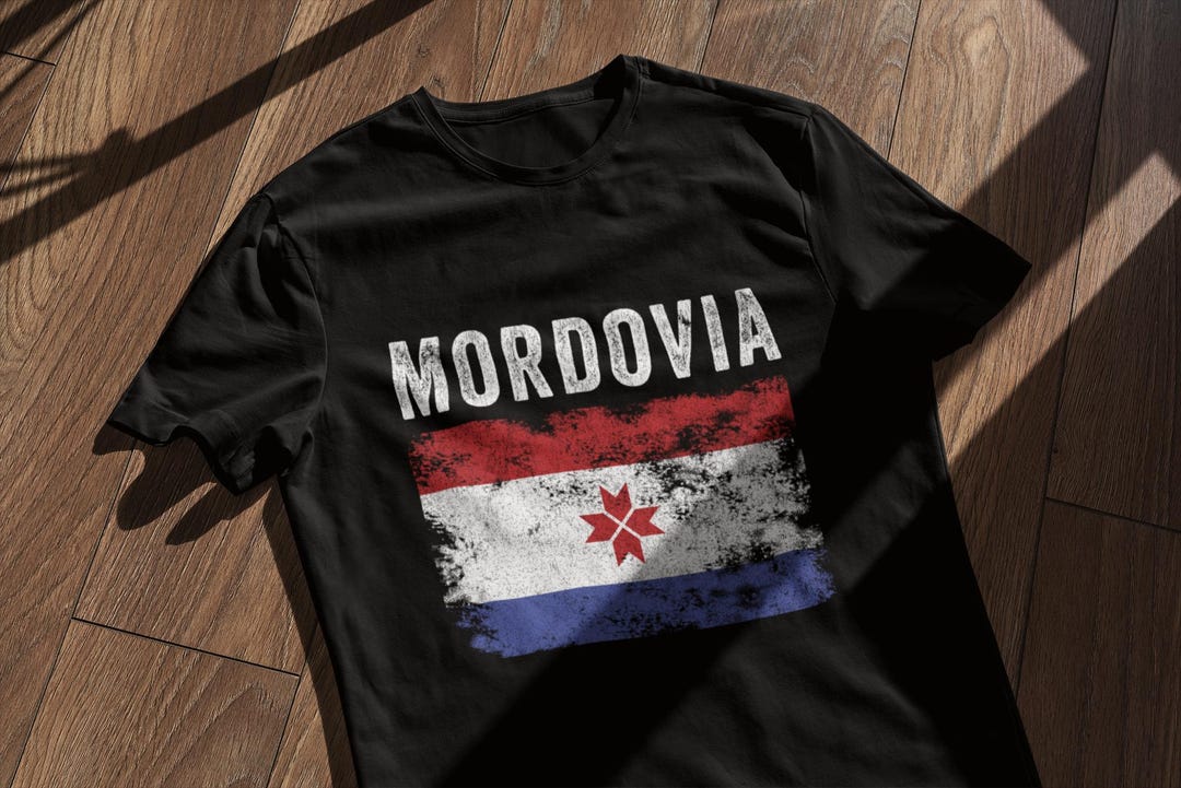 Mordovia Flag Distressed - Mordvin Flag T-shirt - Etsy