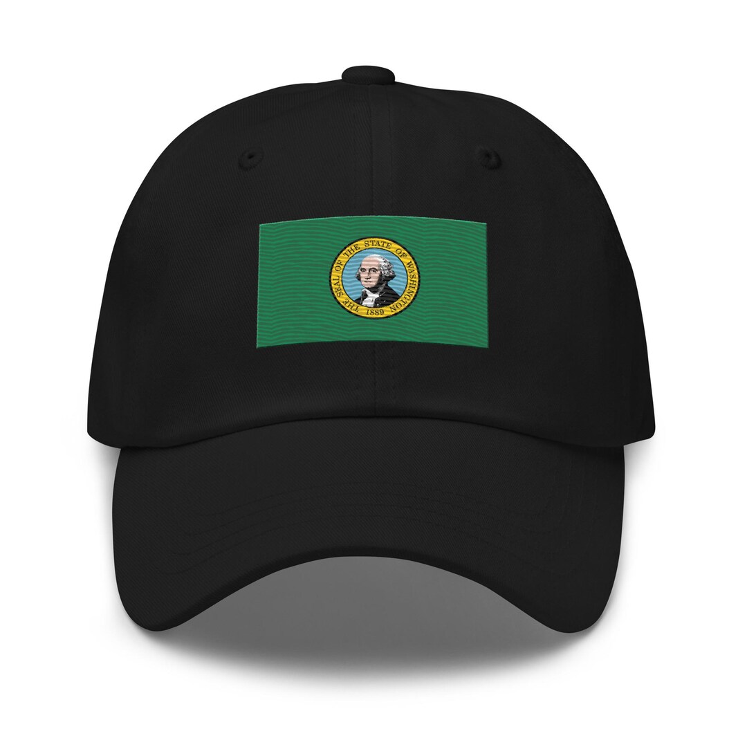 Washington State Flag Cap - Adjustable Embroidered Dad Hat - Etsy