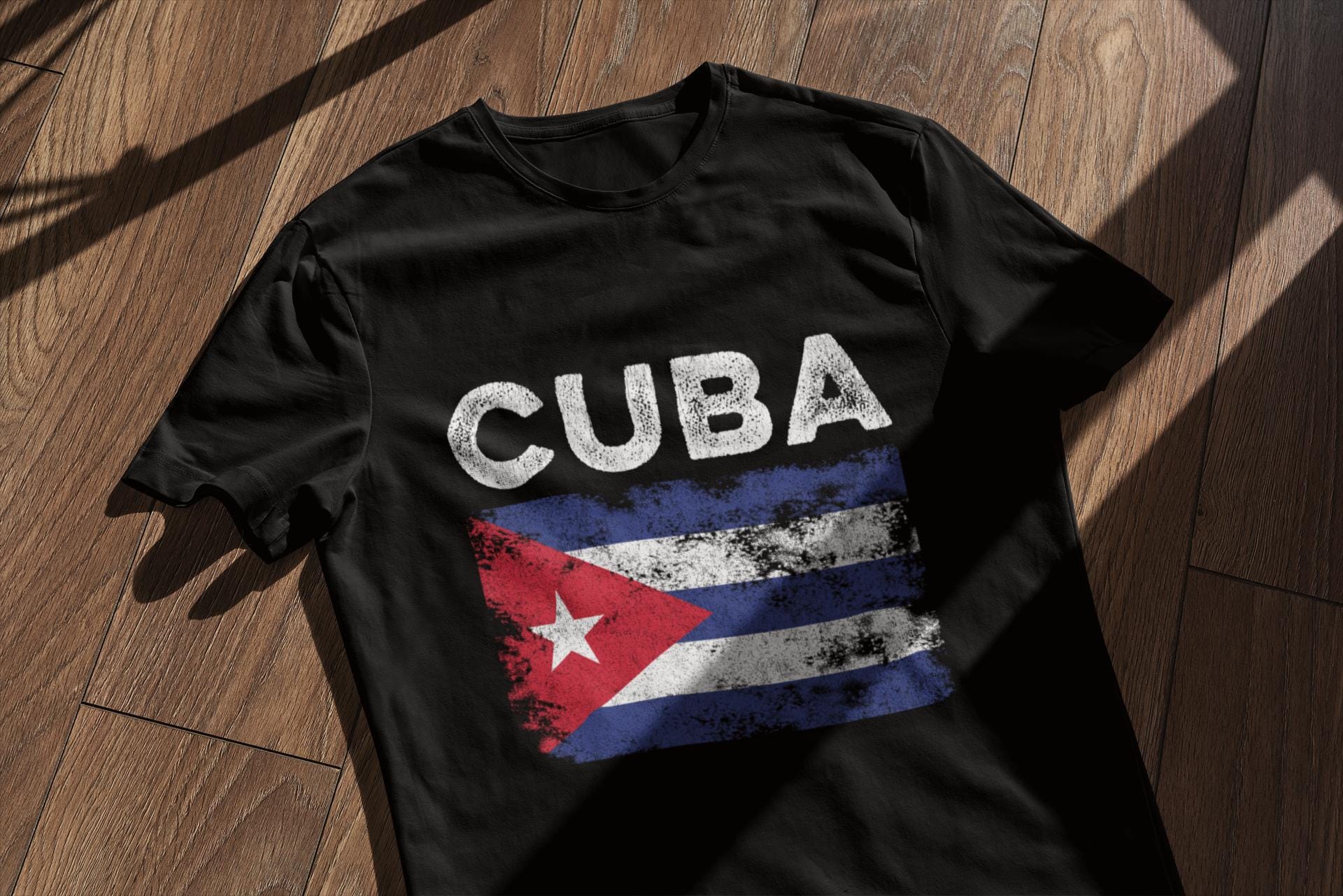 Cuba Flag Distressed - Cuban Flag T-shirt - Etsy
