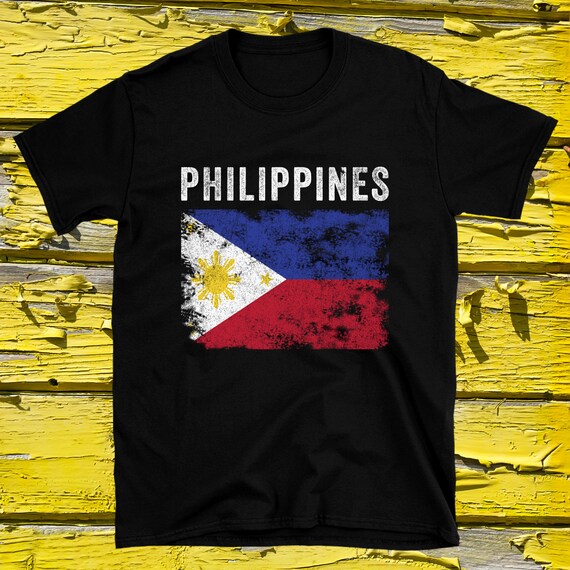 Philippines Flag Vintage Filipino Flag T-shirt - Etsy