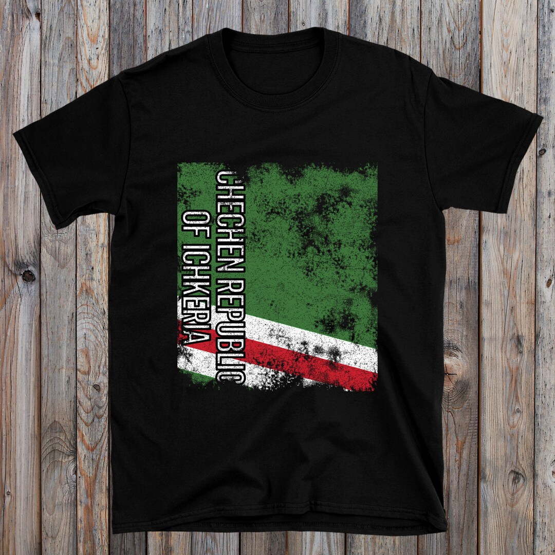 Chechen of Ichkeria Flag Distressed Flag T-shirt - Etsy