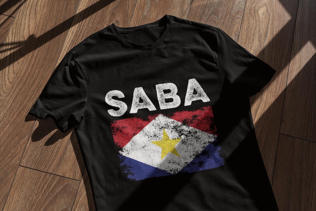Saba Flag Distressed - Saban Flag T-shirt - Etsy