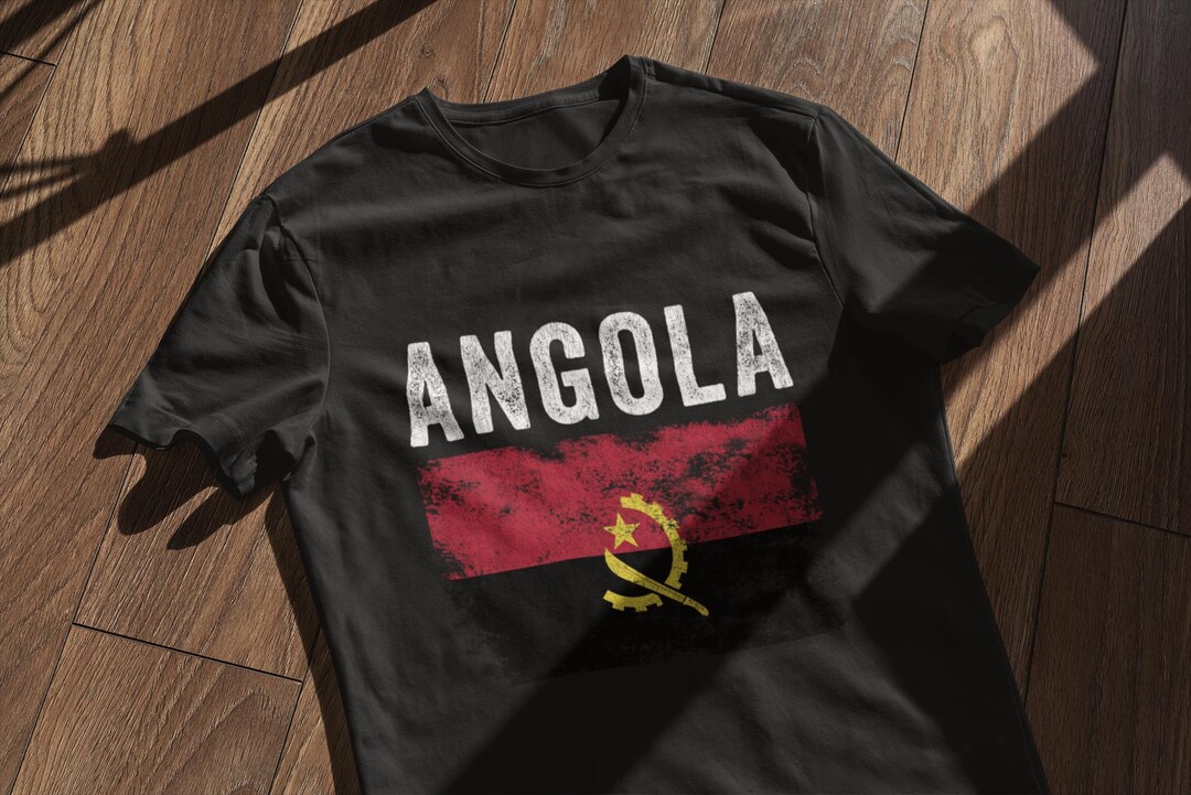 Angola Flag Distressed - Angolan Flag T-shirt - Etsy