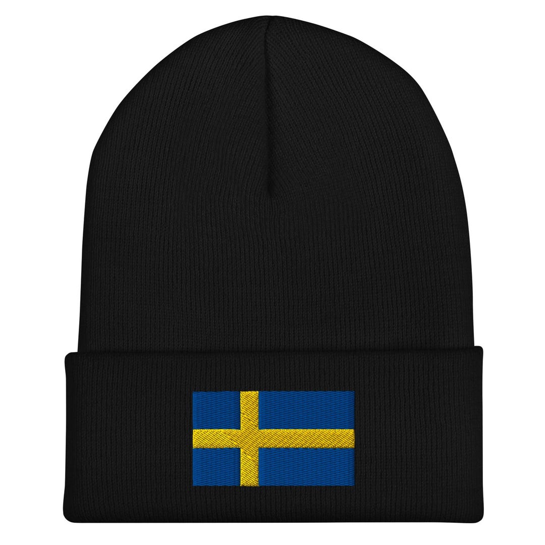 Sweden Flag Beanie - Embroidered Winter Hat - Etsy