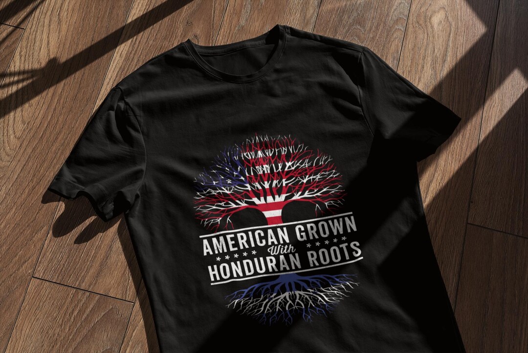 American Grown Honduran Roots Flag T-shirt - Etsy
