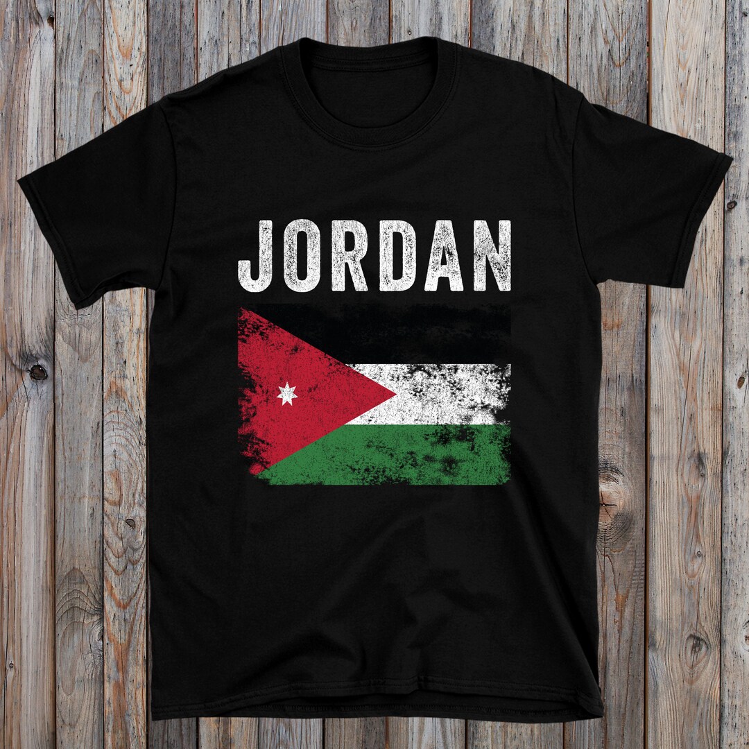 Jordan Flag Distressed Jordanian Flag T-shirt - Etsy