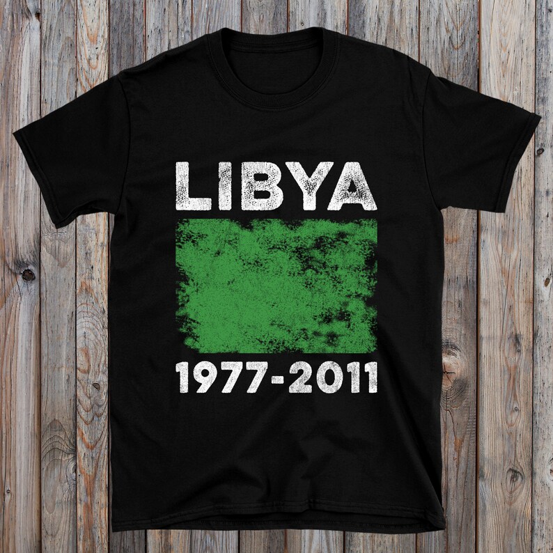 Libya 1977-2011 Flag Vintage Libyan Flag T-shirt - Etsy Australia