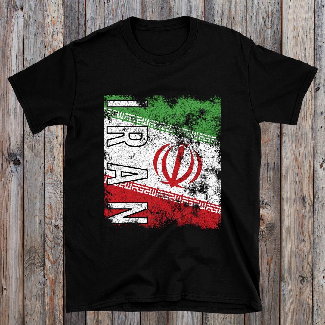 Iran Flag Distressed Flag T-shirt - Etsy