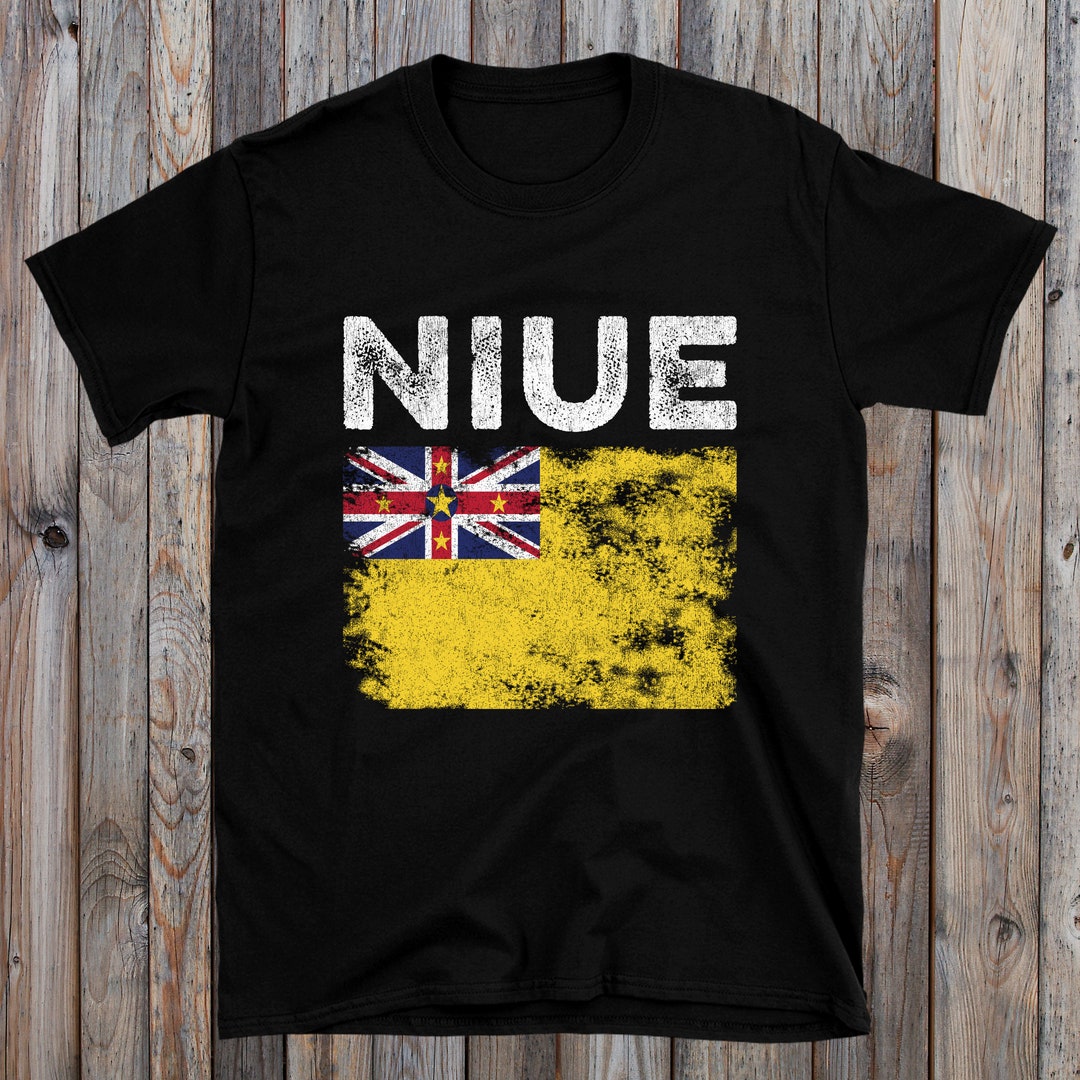 Niue Flag Distressed Niuean Flag T-shirt - Etsy