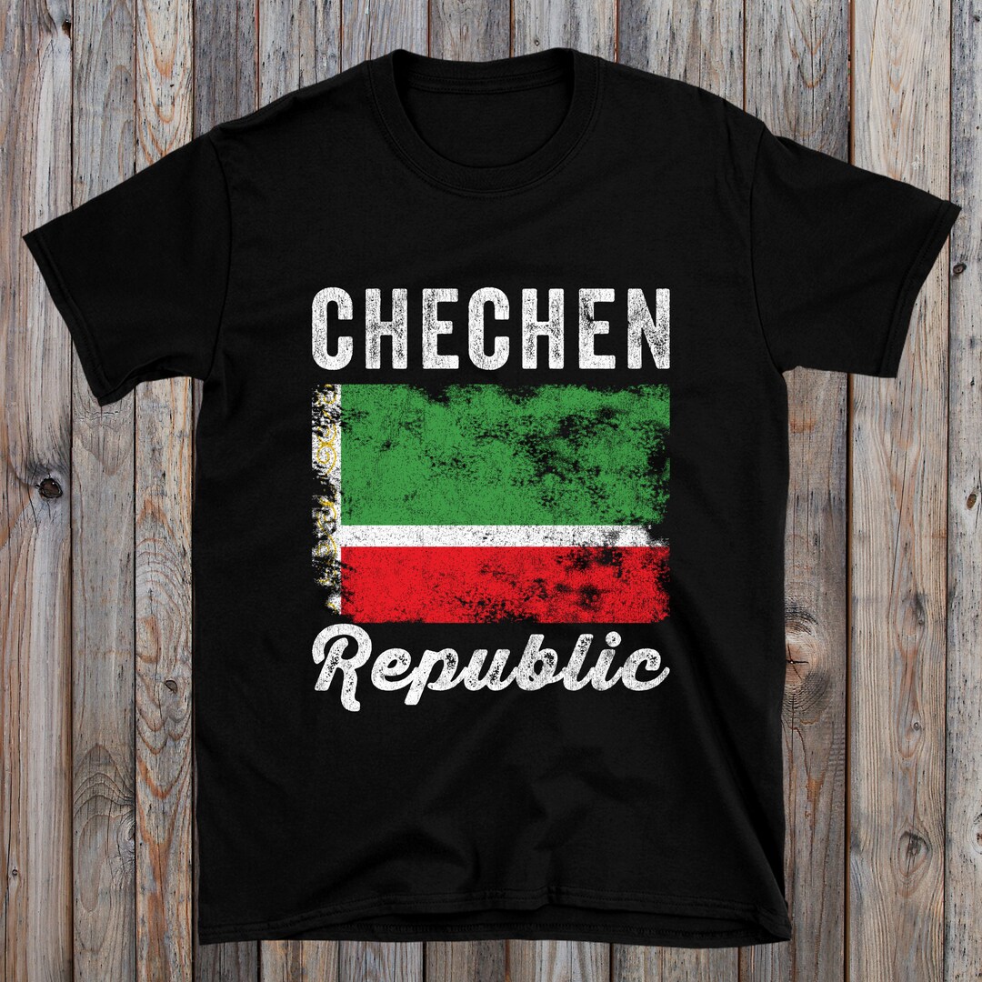 Chechen Republic Flag Distressed T-shirt - Etsy