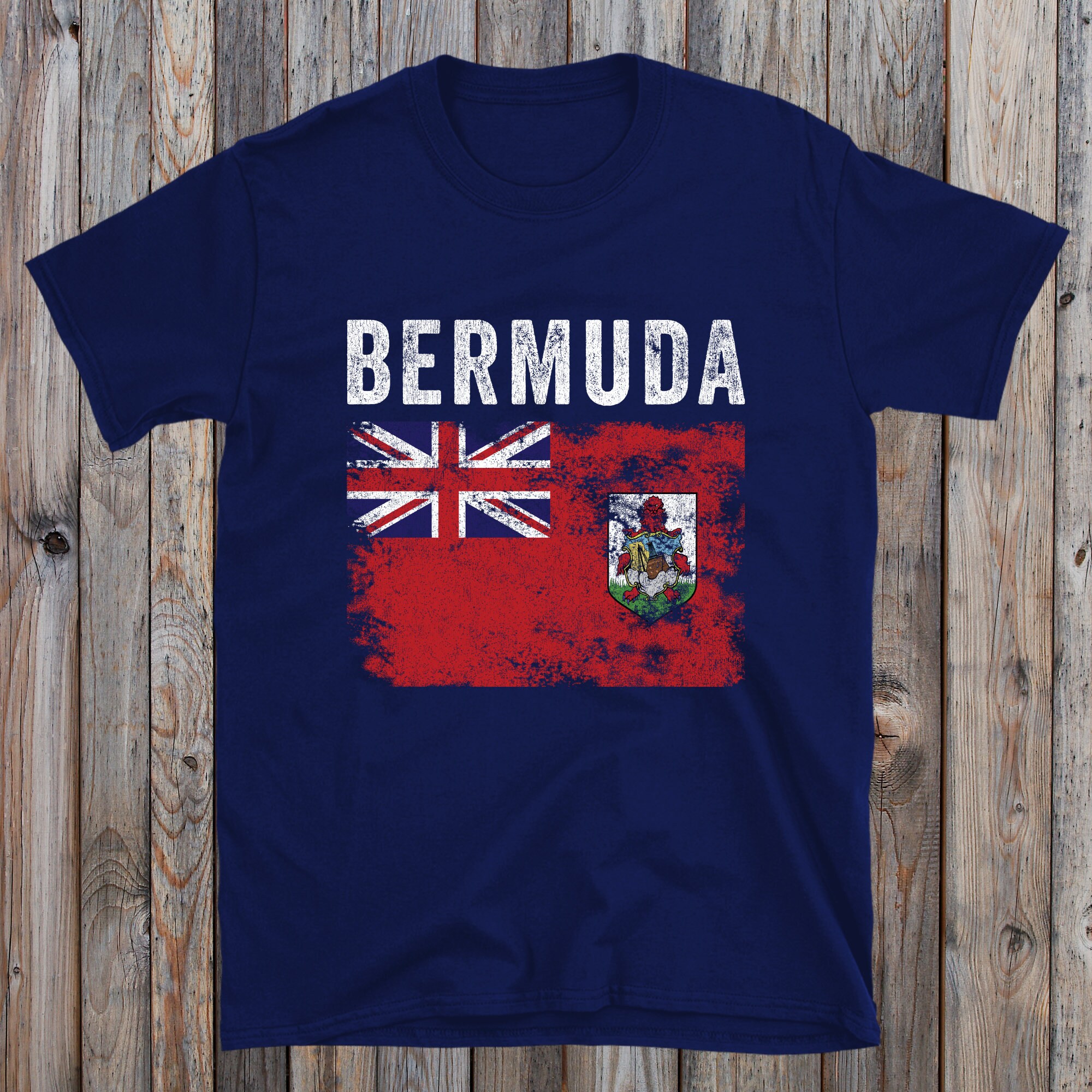 Bermuda Flag Distressed Bermudian Flag T-shirt - Etsy