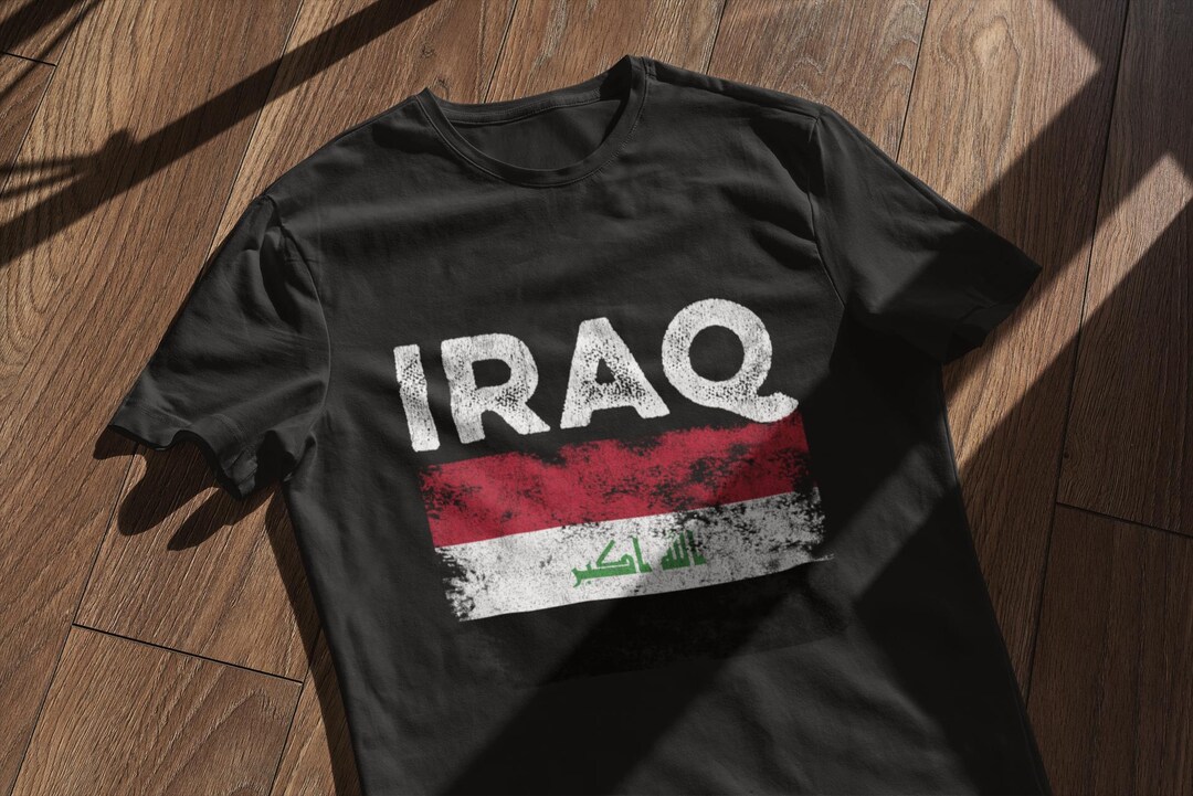 Iraq Flag Distressed - Iraqi Flag T-shirt - Etsy