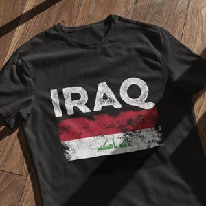 Iraq Flag Distressed - Iraqi Flag T-shirt - Etsy