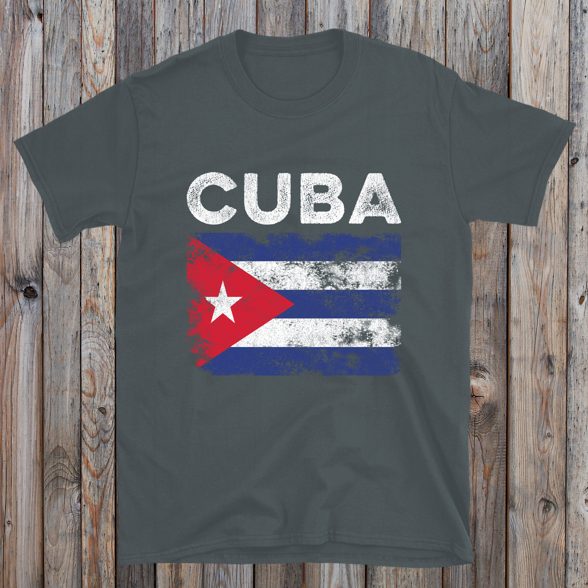 Cuba Flag Distressed Cuban Flag T-shirt - Etsy